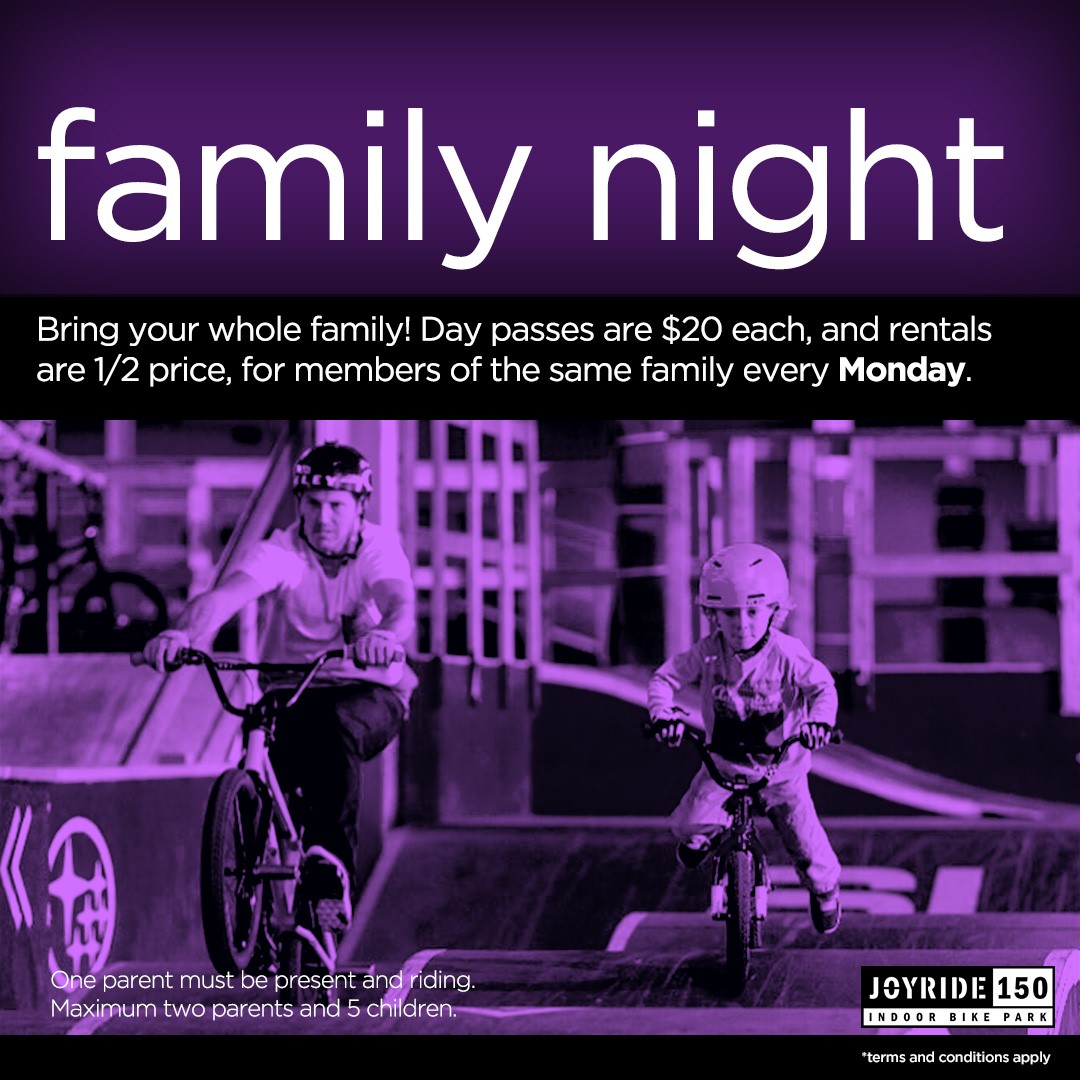 family-night-special-2022 - Joyride 150 Indoor Bike Park